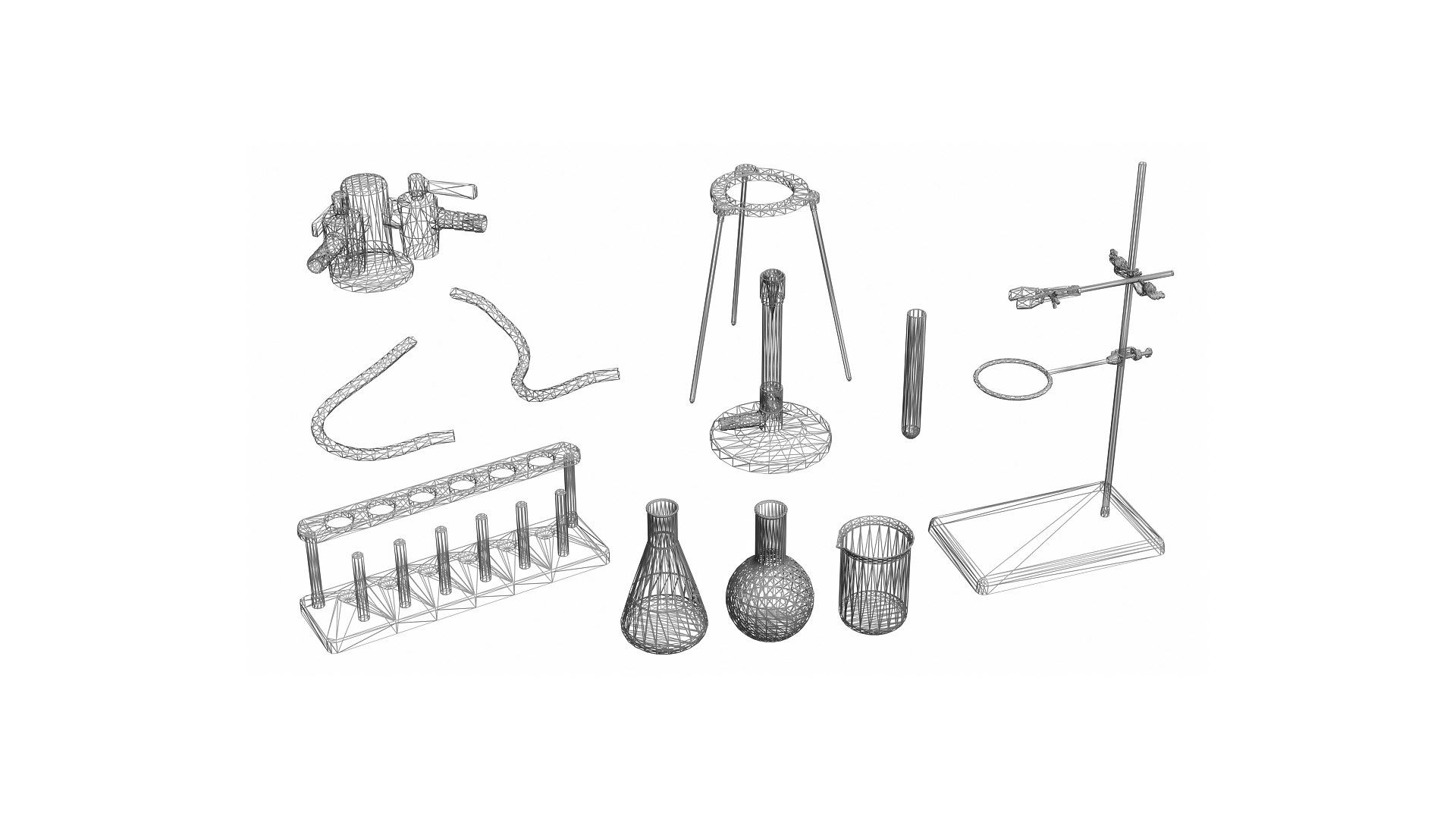 Laboratory Items 3d Model
