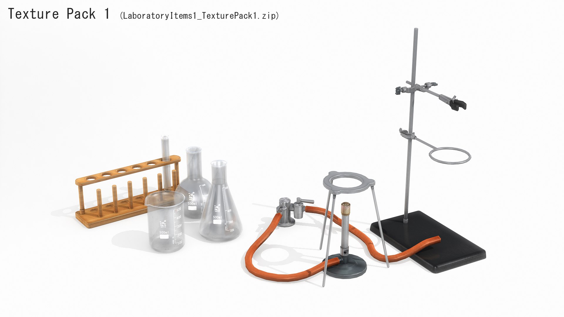 Laboratory Items 3d Model