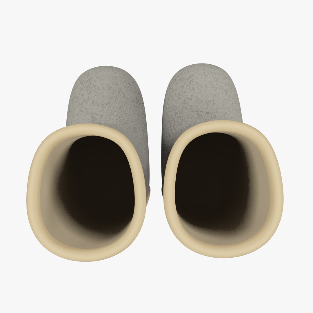 3d model cartoon felt boots