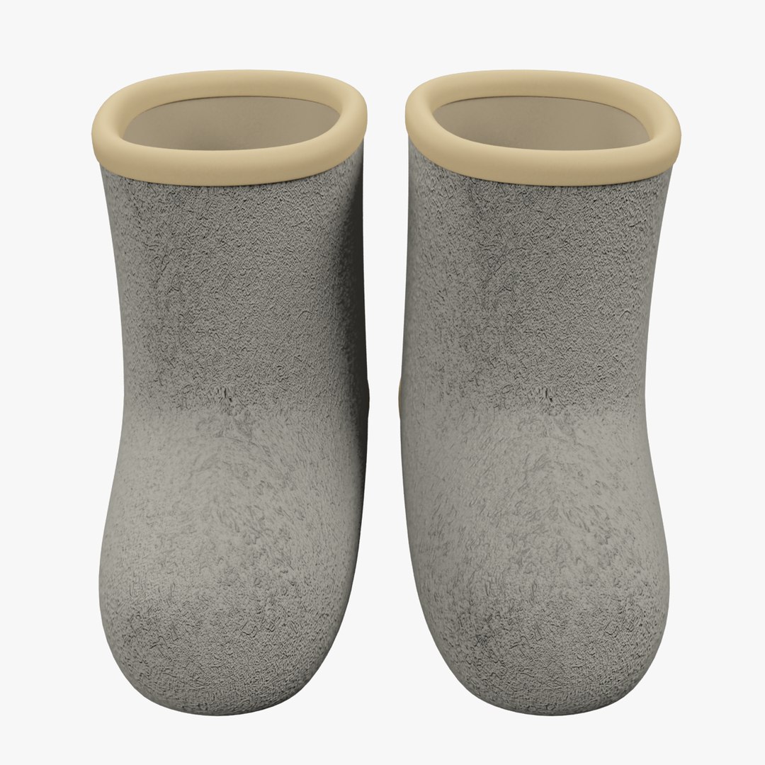 3d model cartoon felt boots