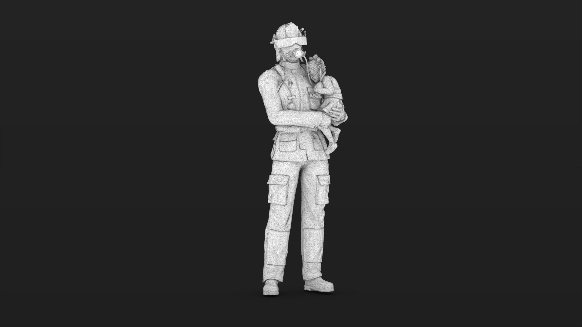 Fireman Figure Set 01 3D Model - TurboSquid 1750904
