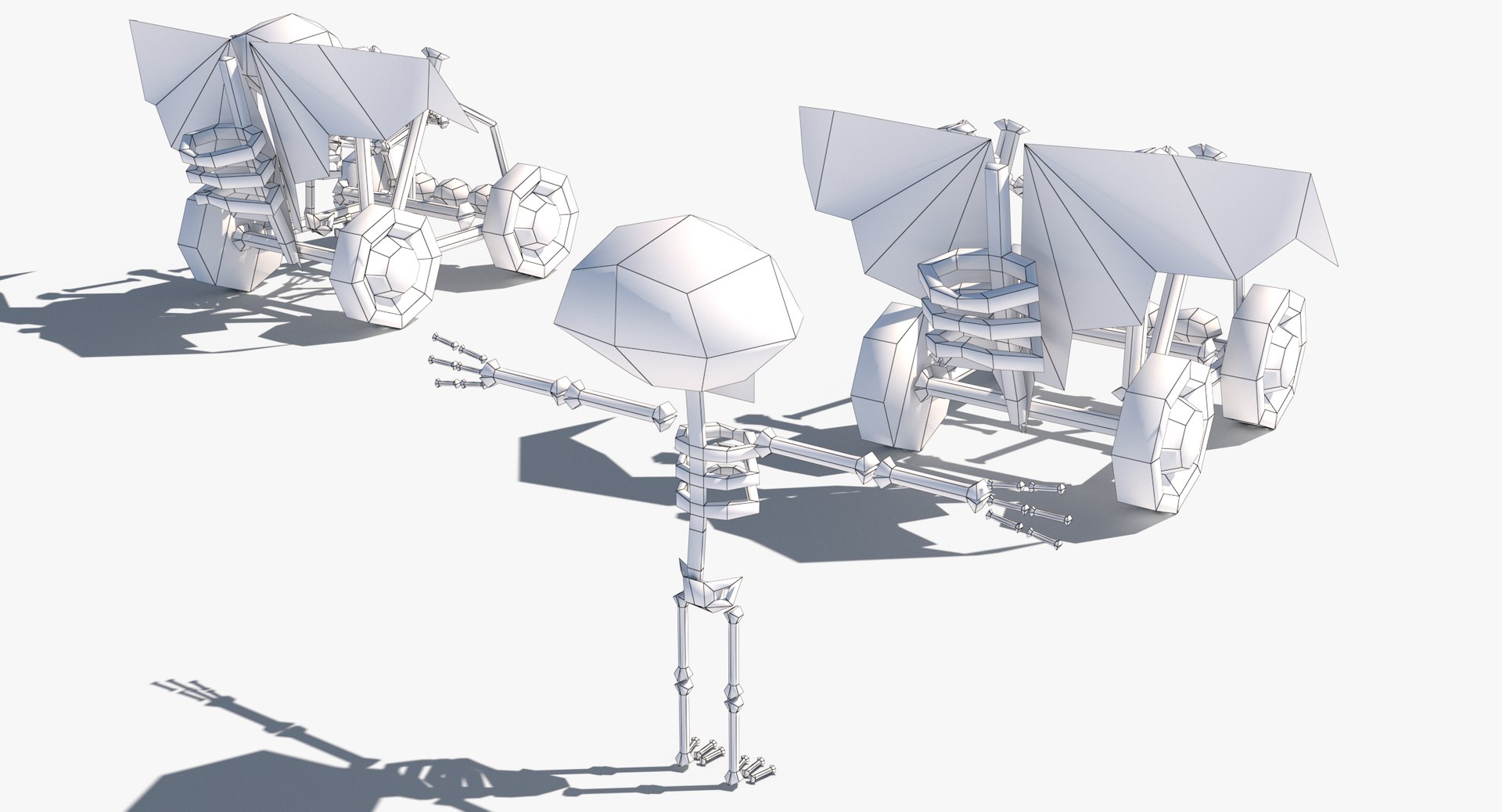 Free Skeleton Character Car 3d Model