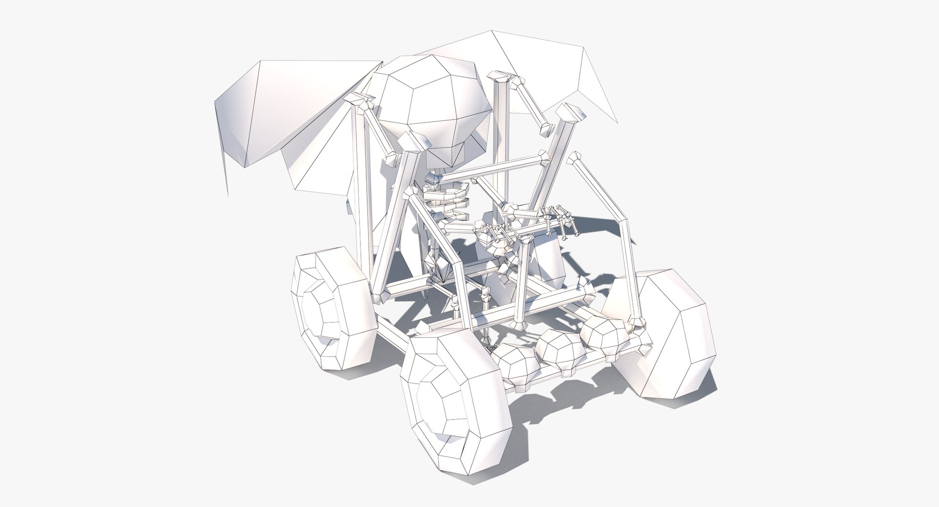 Free Skeleton Character Car 3d Model