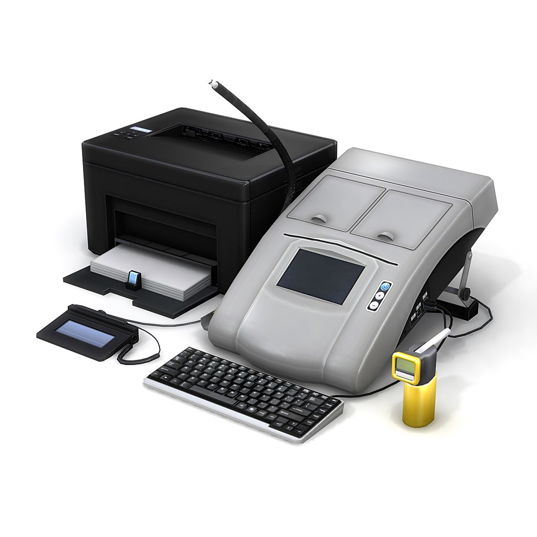 Breathalyzer Machine Signature 3d Model