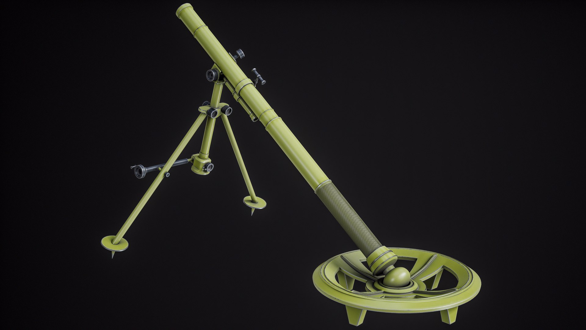 Mortar 81mm PBR Model - TurboSquid 2148746