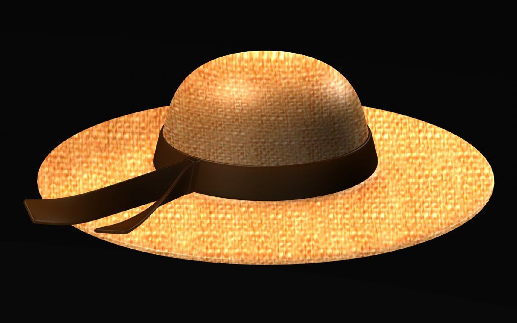 3d model hat summer