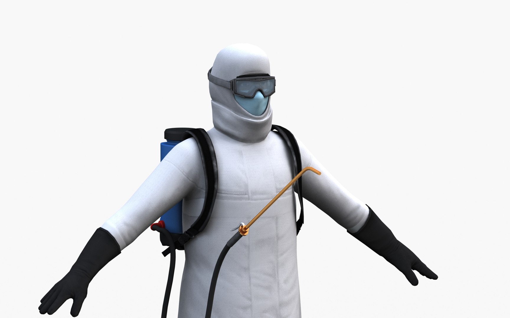 3D Model Character Disinfector Man - TurboSquid 1543252