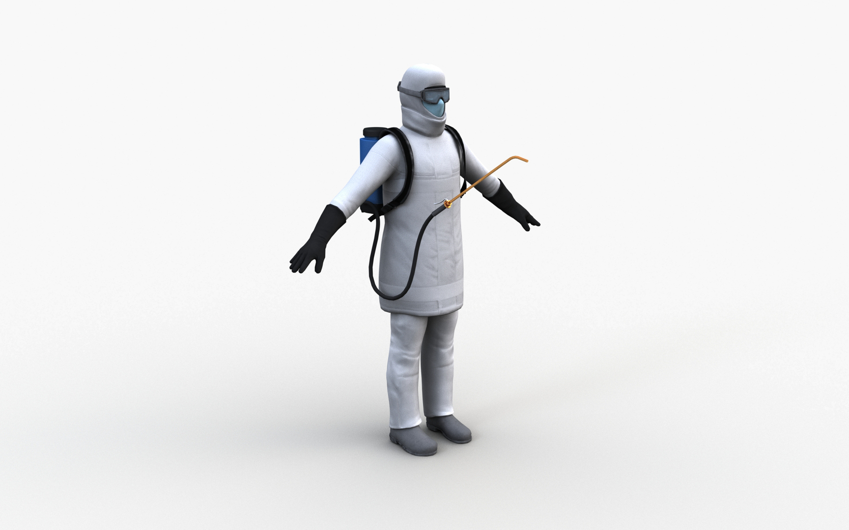 3D Model Character Disinfector Man - TurboSquid 1543252