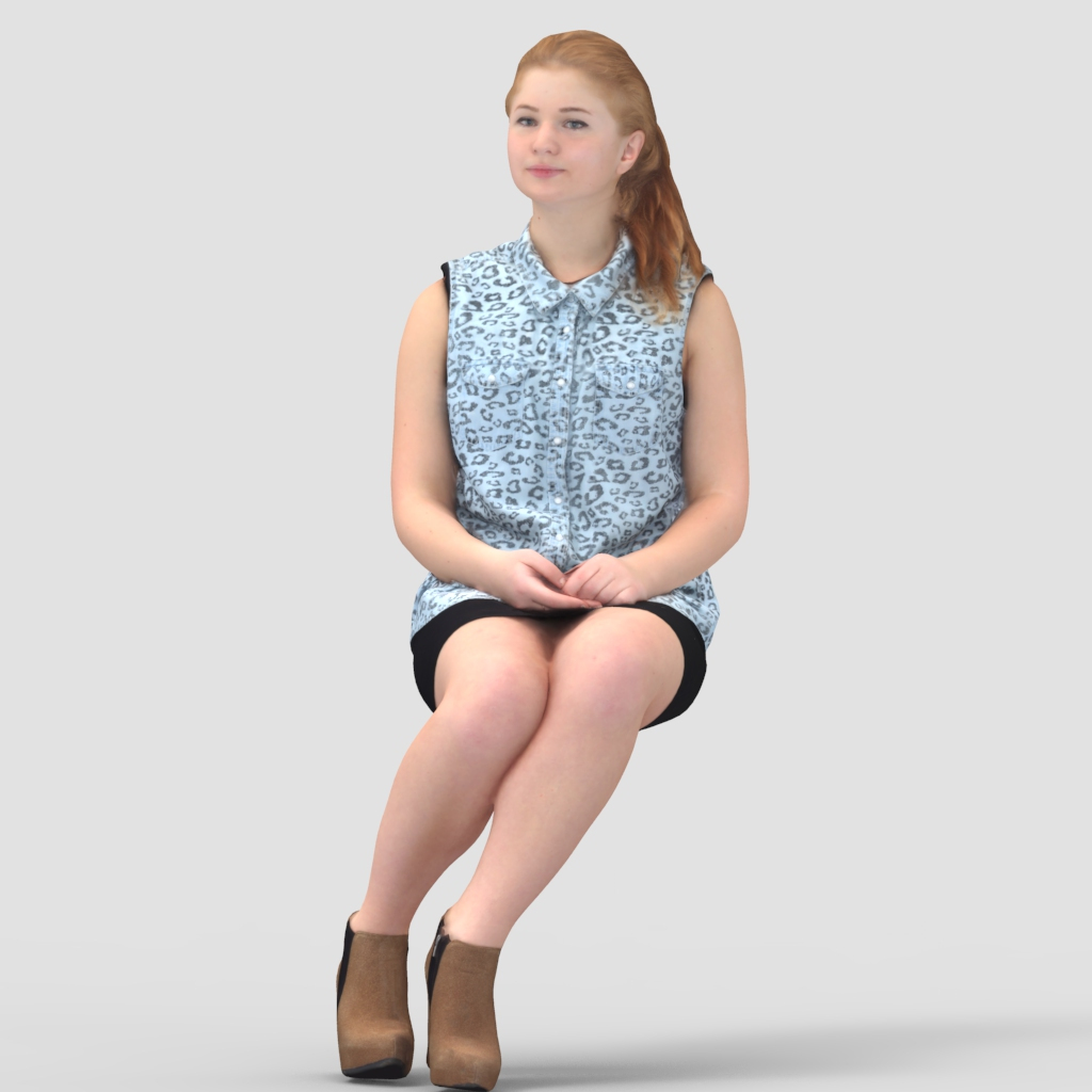 realistic casual humans 3d model