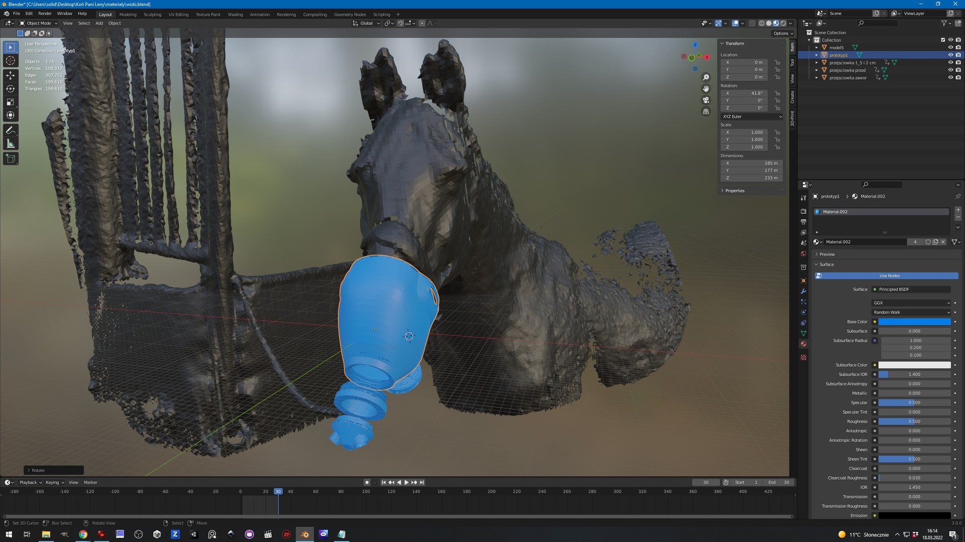 3D Inhalation mask nebulizer for a horse with adapter for cheap ...