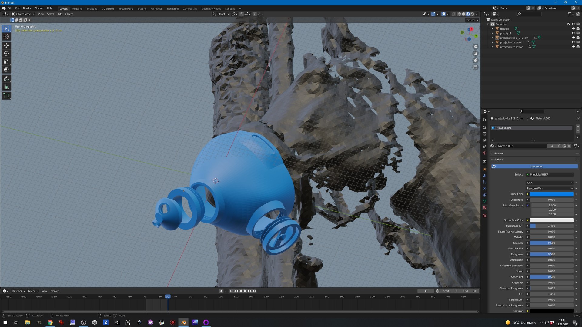 3D Inhalation mask nebulizer for a horse with adapter for cheap ...