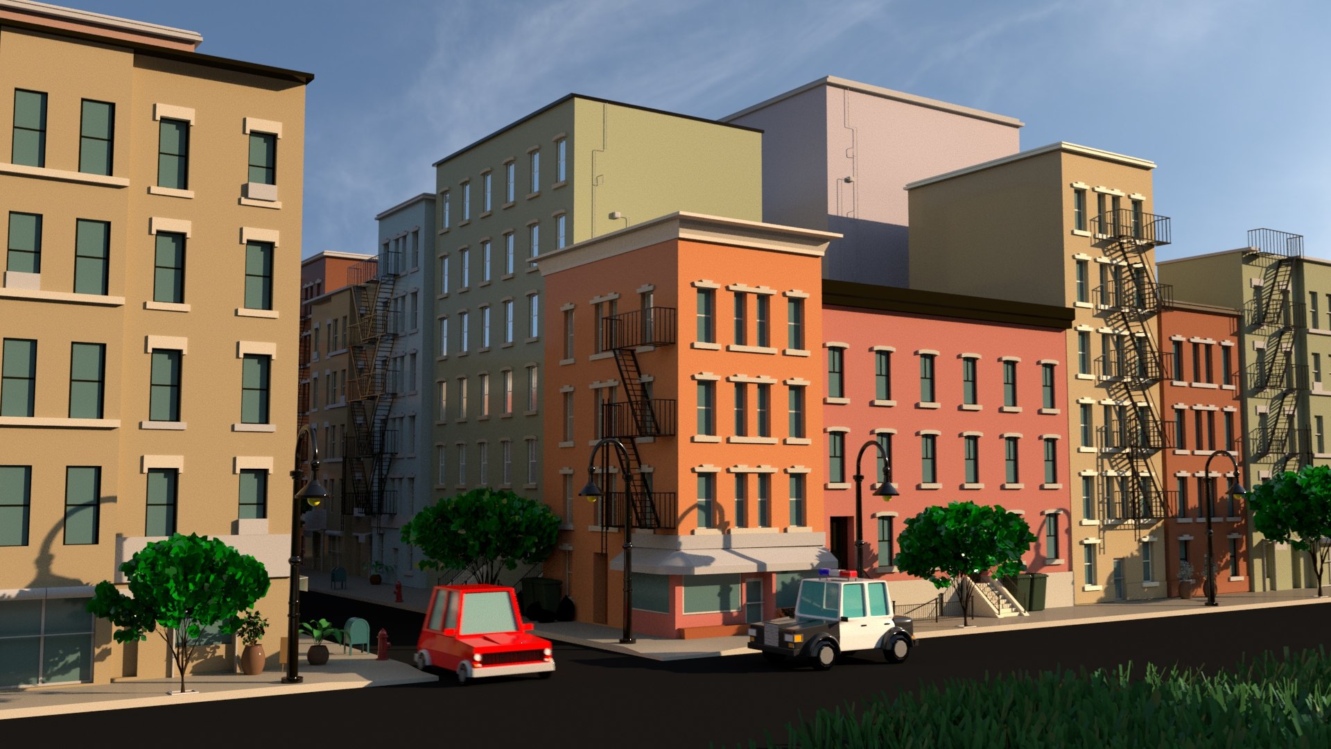 Cartoon City 3D Model - TurboSquid 1967609