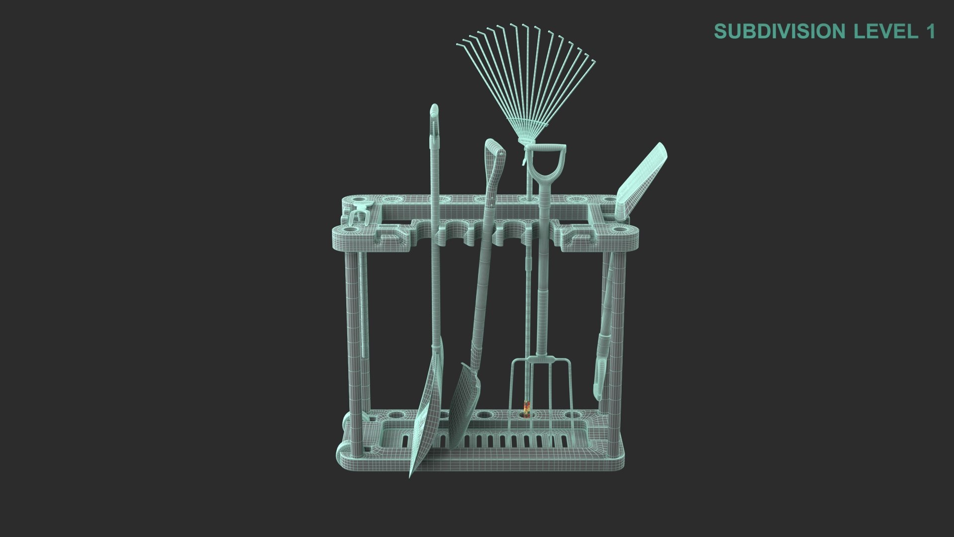 3D Gardening Tool Rack Model - TurboSquid 1972386