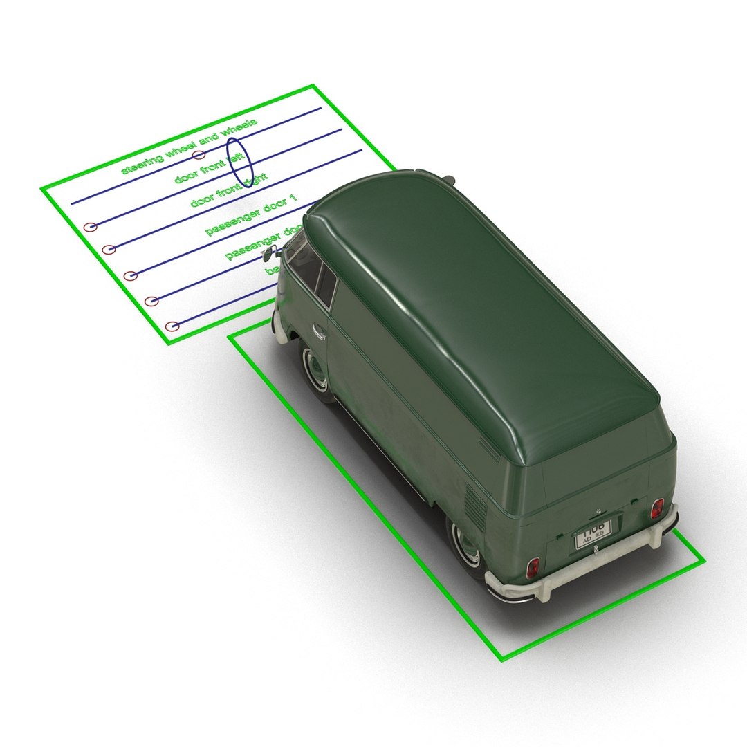 volkswagen type 2 panel 3d model