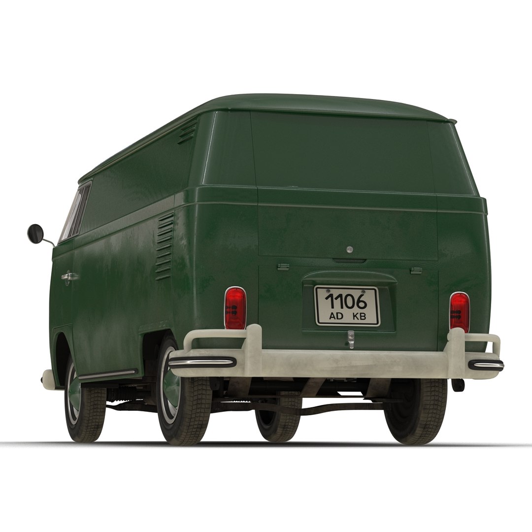 volkswagen type 2 panel 3d model