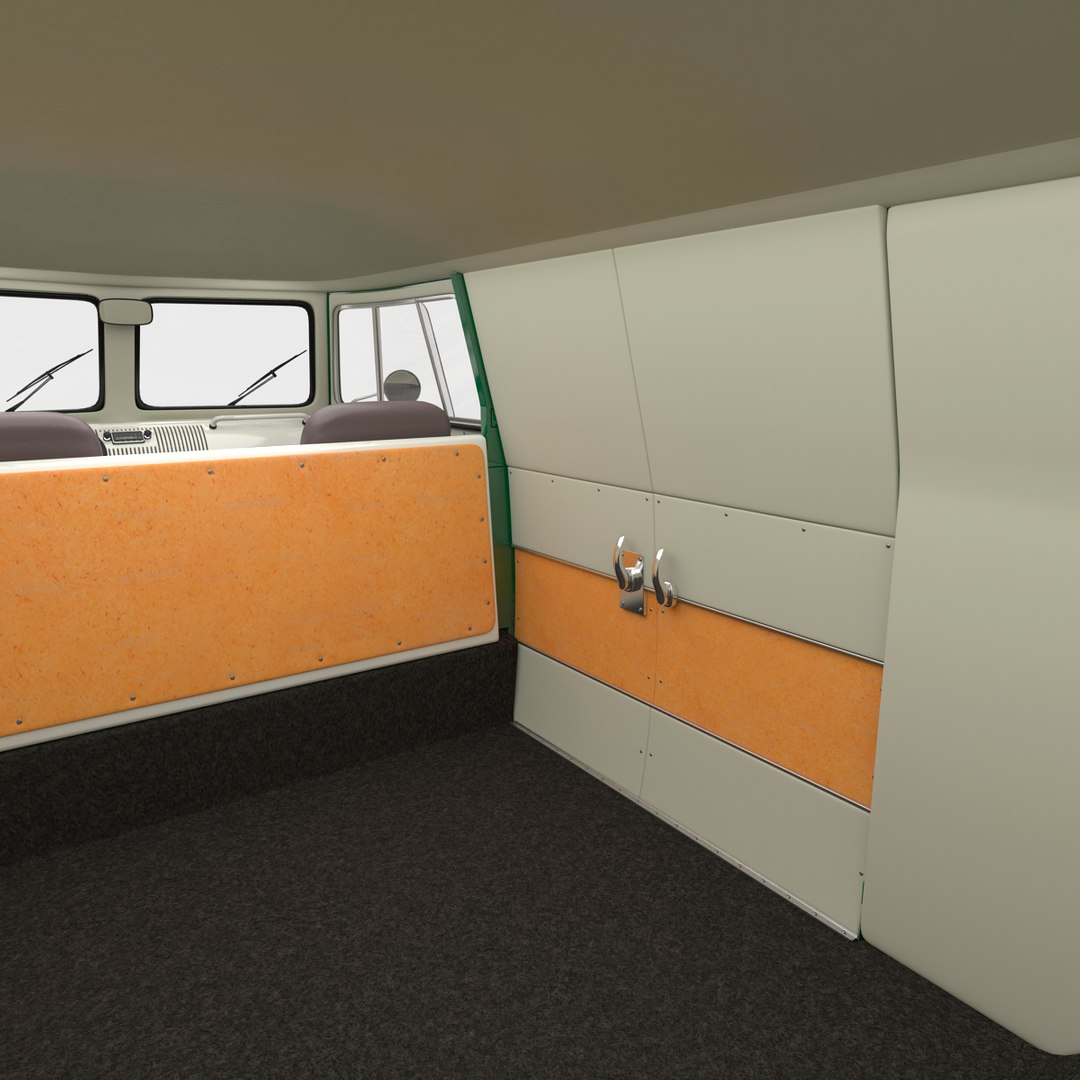 volkswagen type 2 panel 3d model