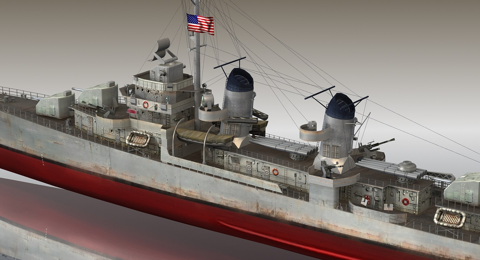 Uss Melvin Dd Fletcher 3D Model - TurboSquid 1222391