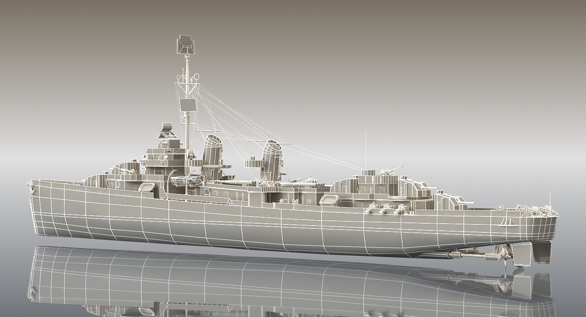 Uss melvin dd fletcher 3D model - TurboSquid 1222391