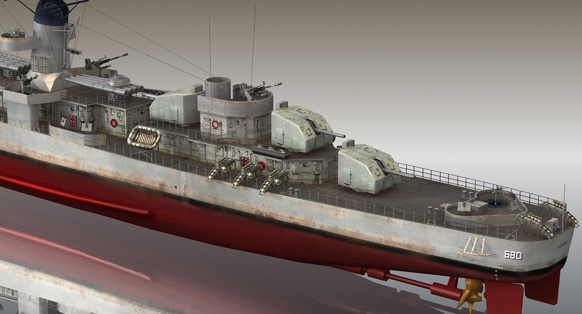 Uss Melvin Dd Fletcher 3D Model - TurboSquid 1222391