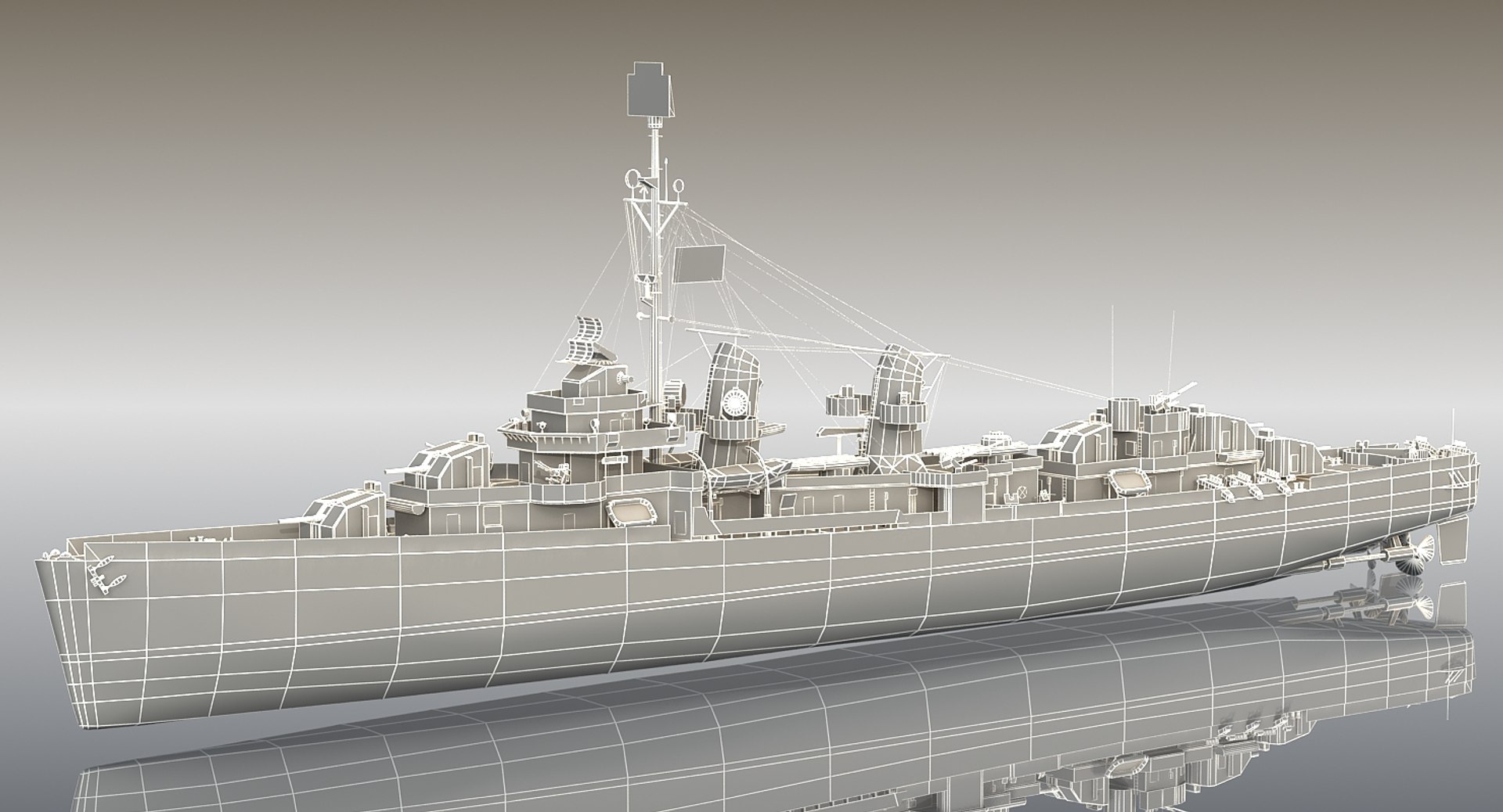Uss melvin dd fletcher 3D model - TurboSquid 1222391