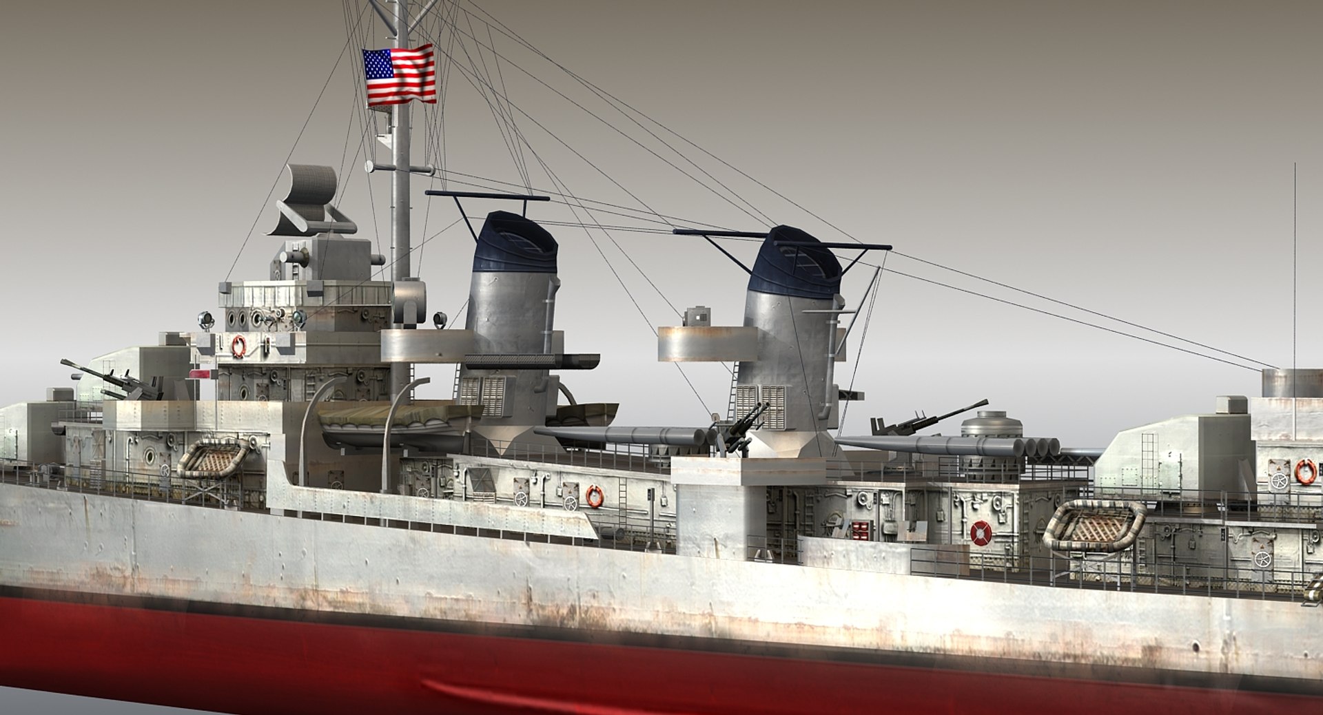 Uss melvin dd fletcher 3D model - TurboSquid 1222391