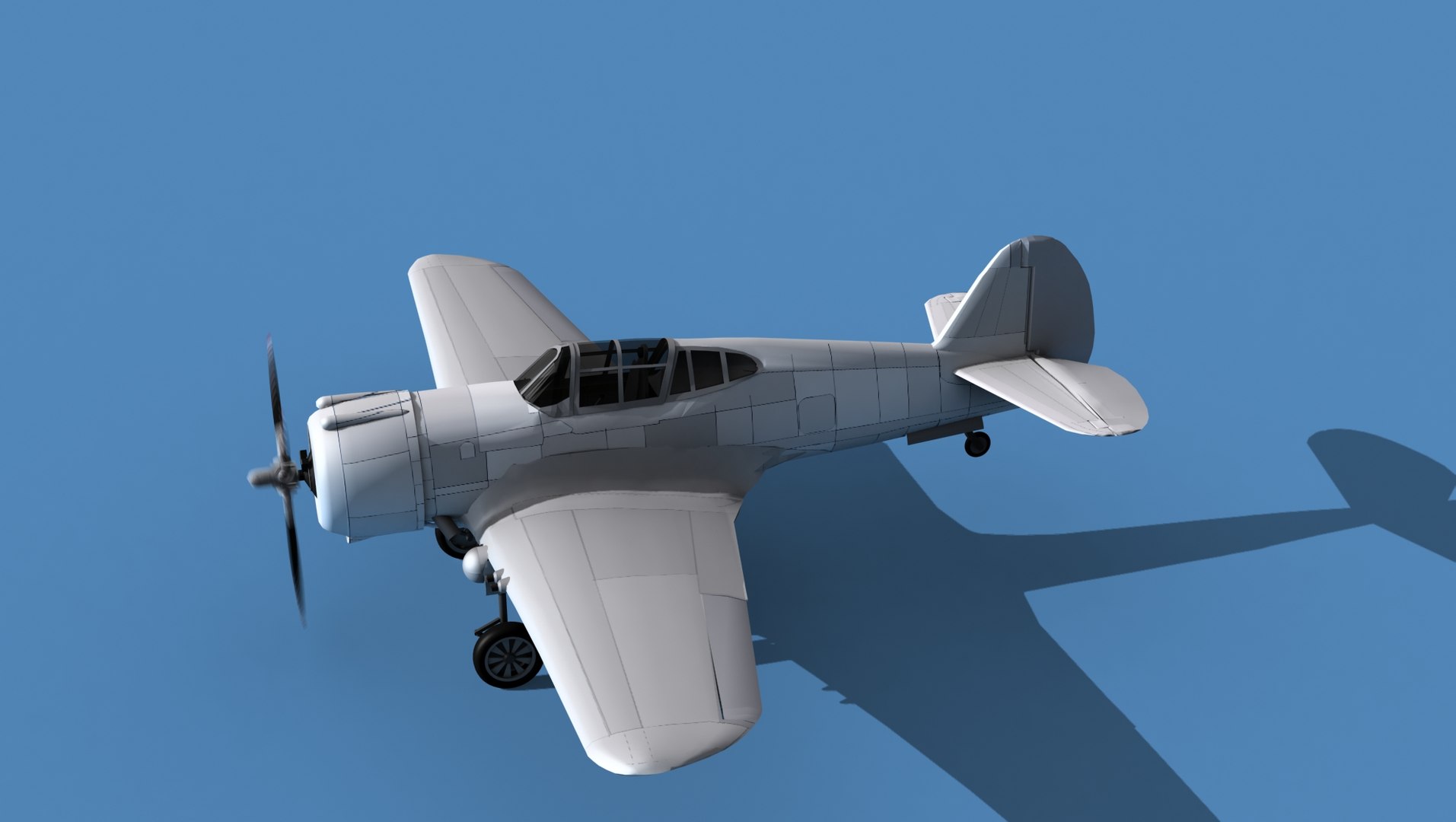 Curtiss P-36C Hawk Bare Metal Model - TurboSquid 1914183