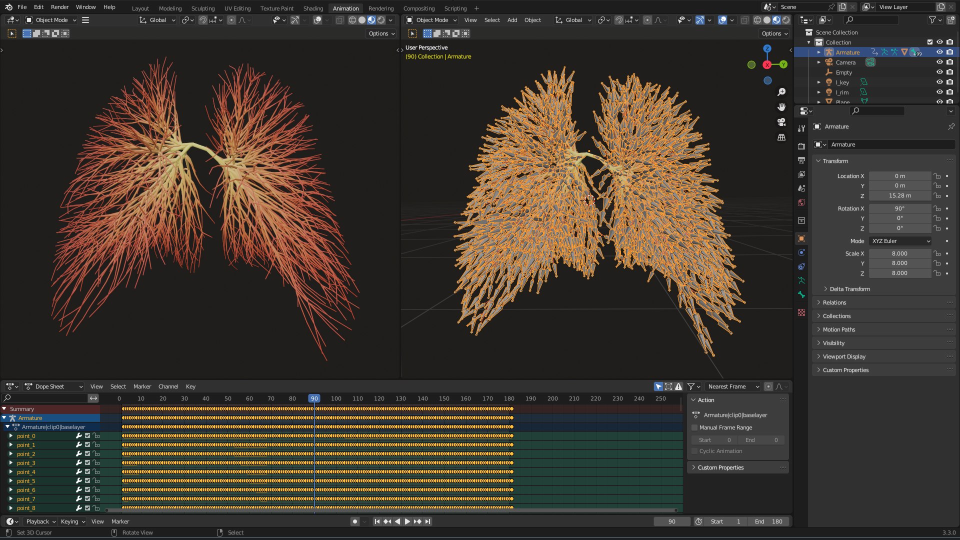 Human Lungs Unrolling Growing Animation Model - TurboSquid 1979564