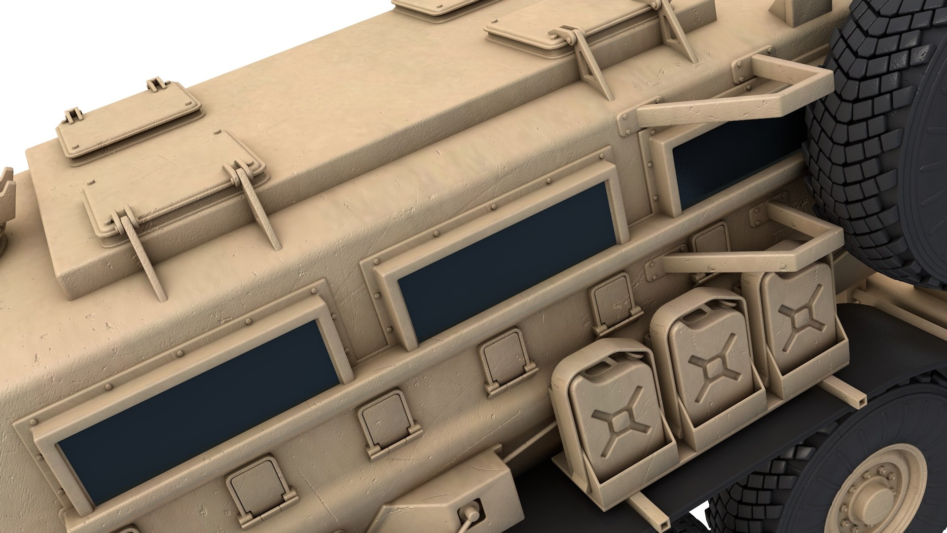 3D Truck Military Sand Casspir - TurboSquid 2068099
