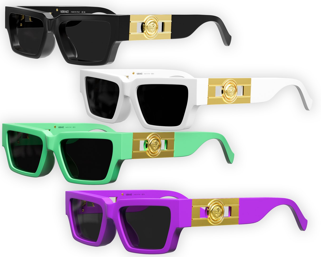 3D Model Versace Medusa Deco Sunglasses - TurboSquid 2284040