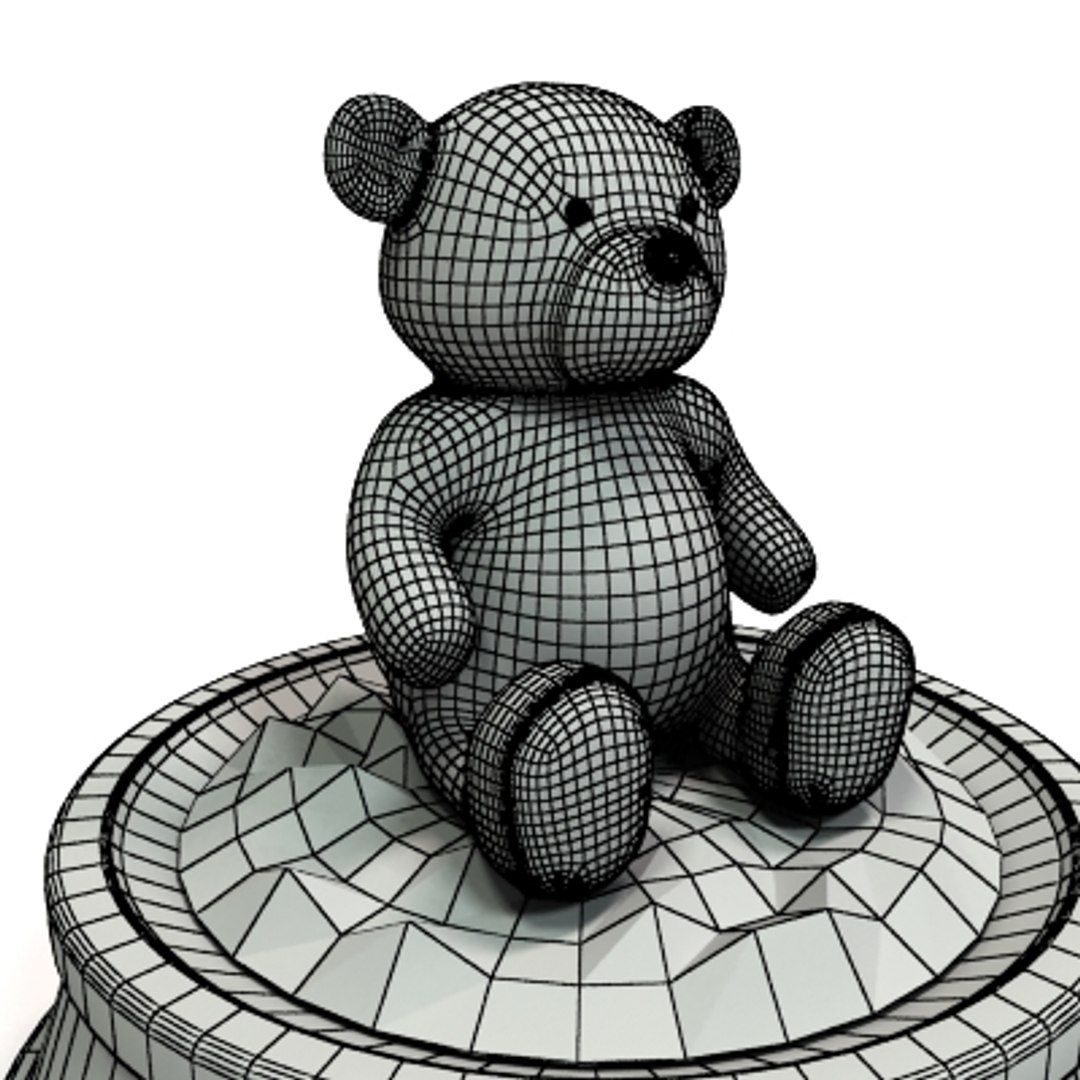 3ds Max Snow Globe Teddy Bear
