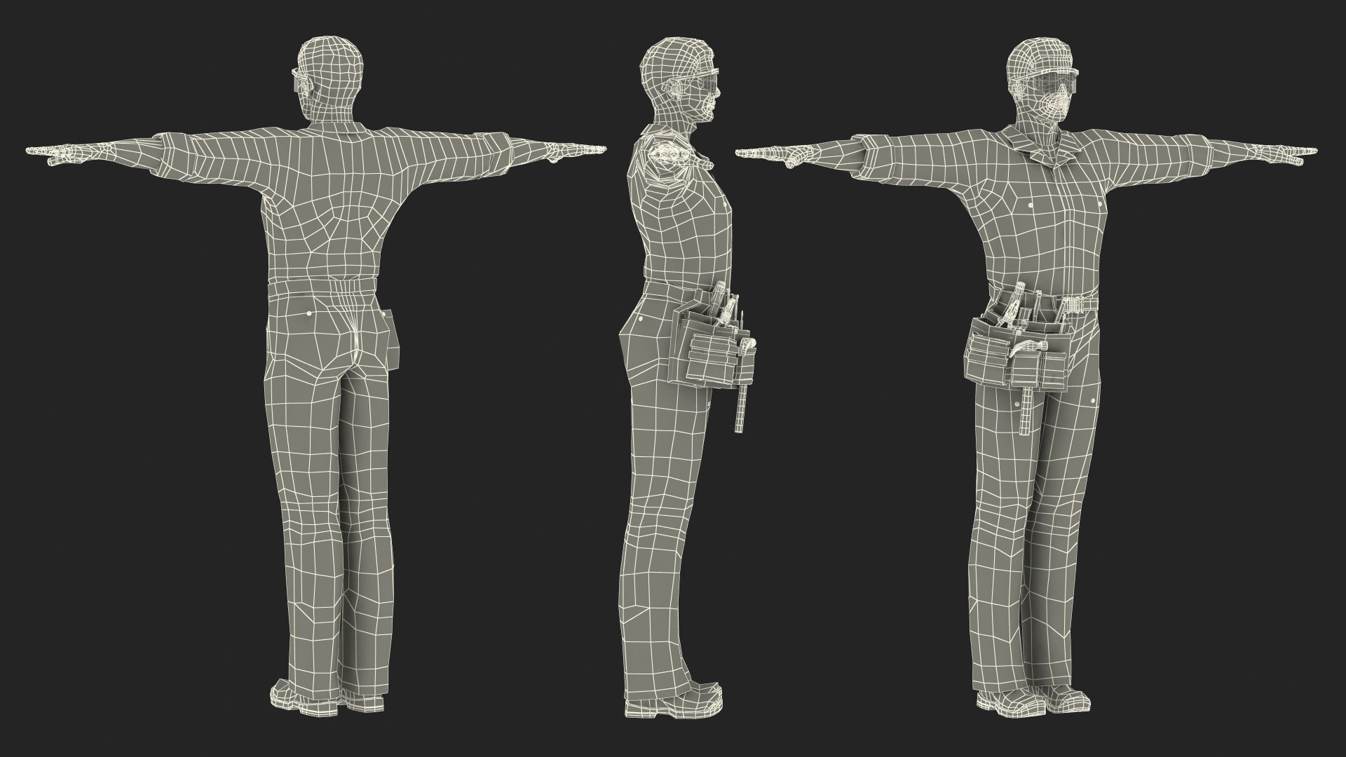 3D electrician rigged electric modo model - TurboSquid 1604165