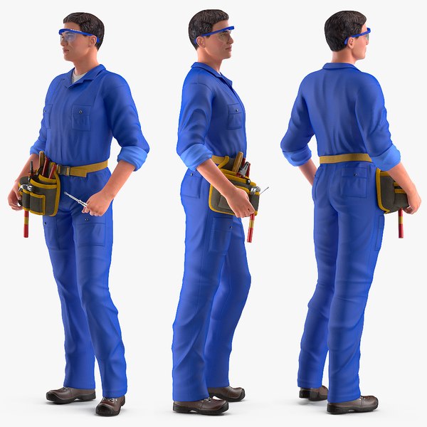 3D electrician rigged electric modo model - TurboSquid 1604165