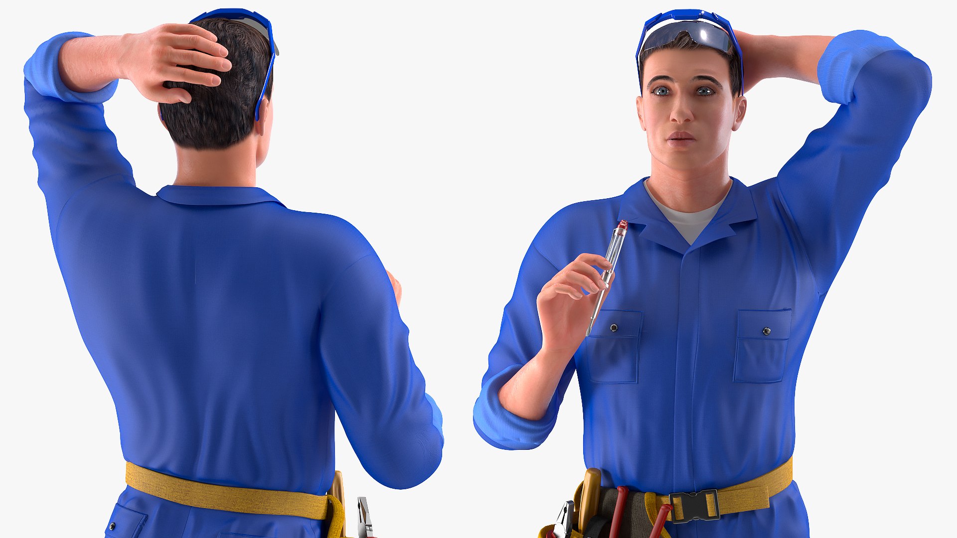 3D electrician rigged electric modo model - TurboSquid 1604165