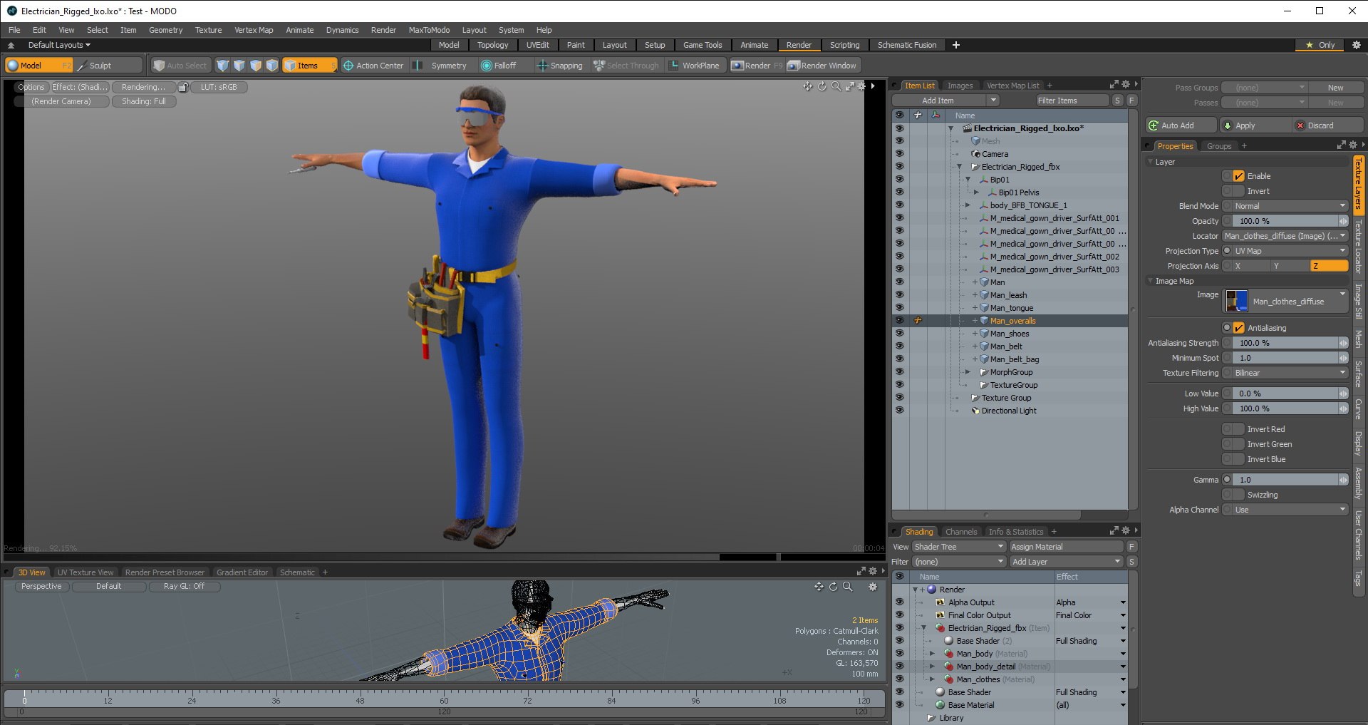 3D electrician rigged electric modo model - TurboSquid 1604165
