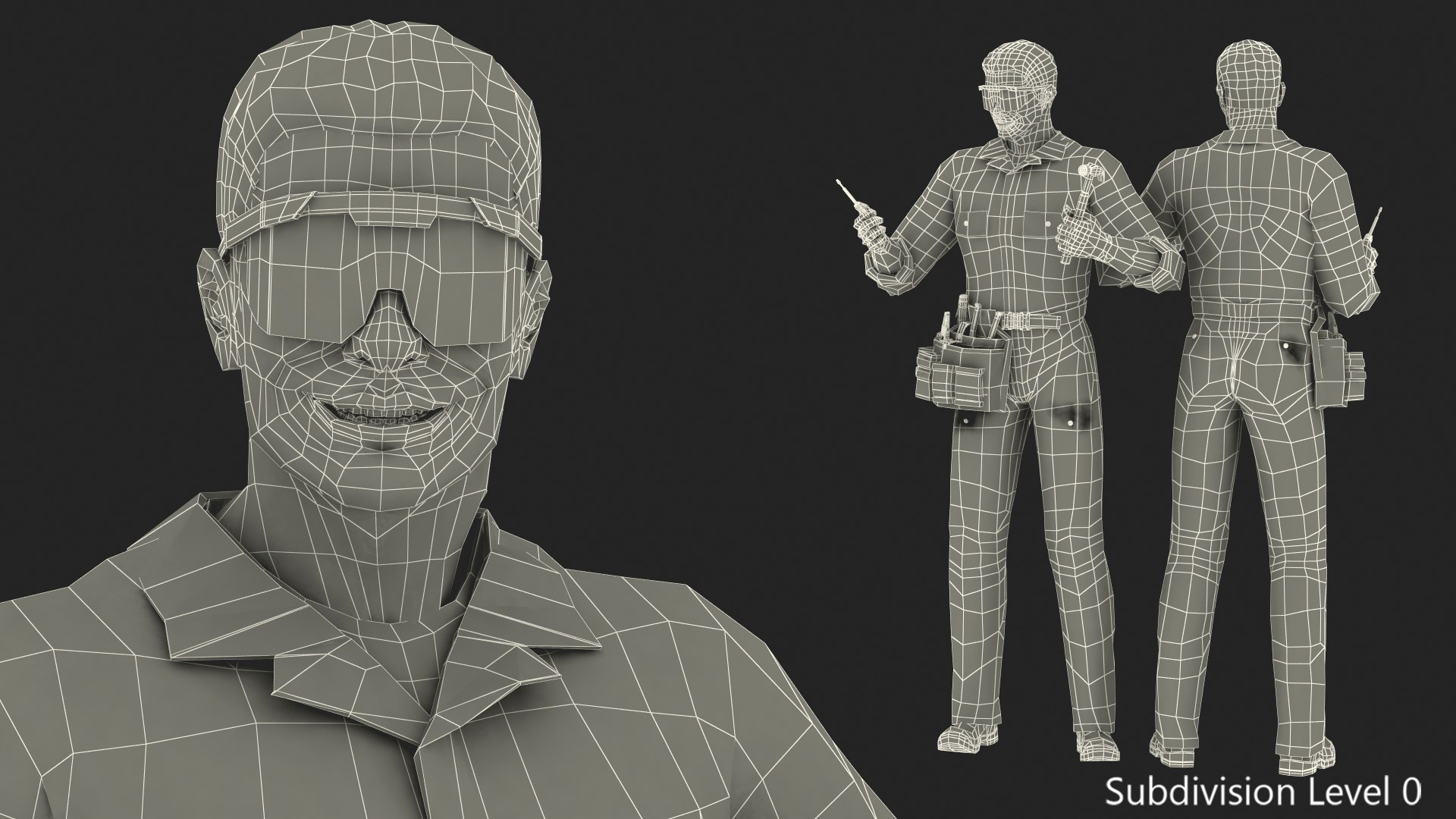3D electrician rigged electric modo model - TurboSquid 1604165