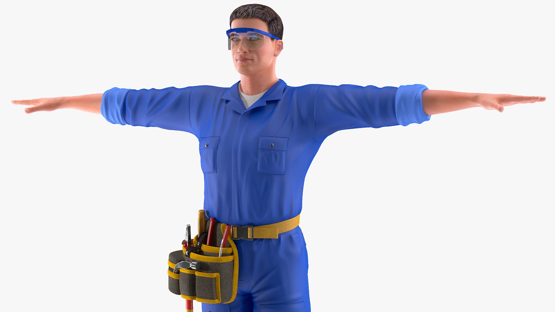 3D electrician rigged electric modo model - TurboSquid 1604165