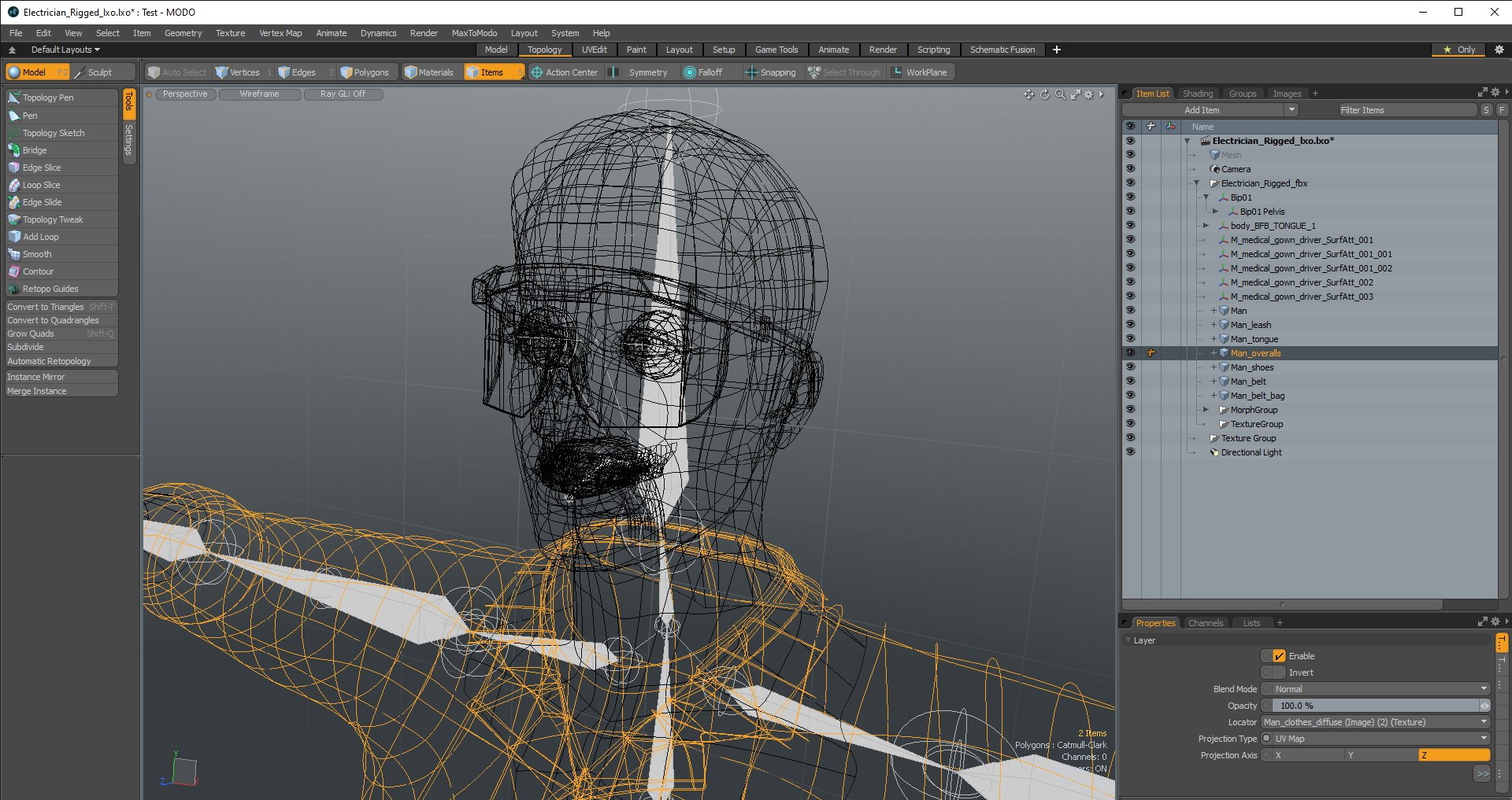3D electrician rigged electric modo model - TurboSquid 1604165