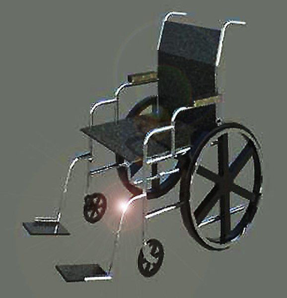 wheelchair 3d 3ds