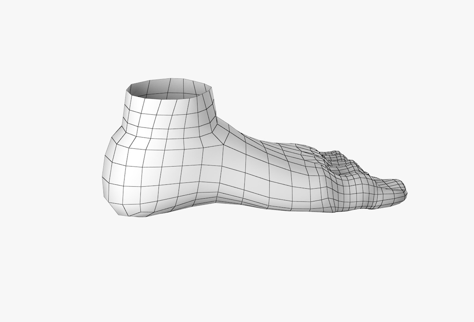 3D Model Foot Cartoon Character Basemesh - TurboSquid 1335565