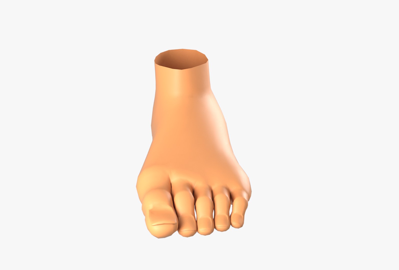 3D Model Foot Cartoon Character Basemesh - TurboSquid 1335565