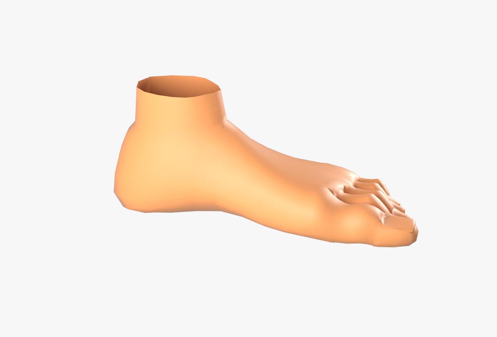 3D Model Foot Cartoon Character Basemesh - TurboSquid 1335565