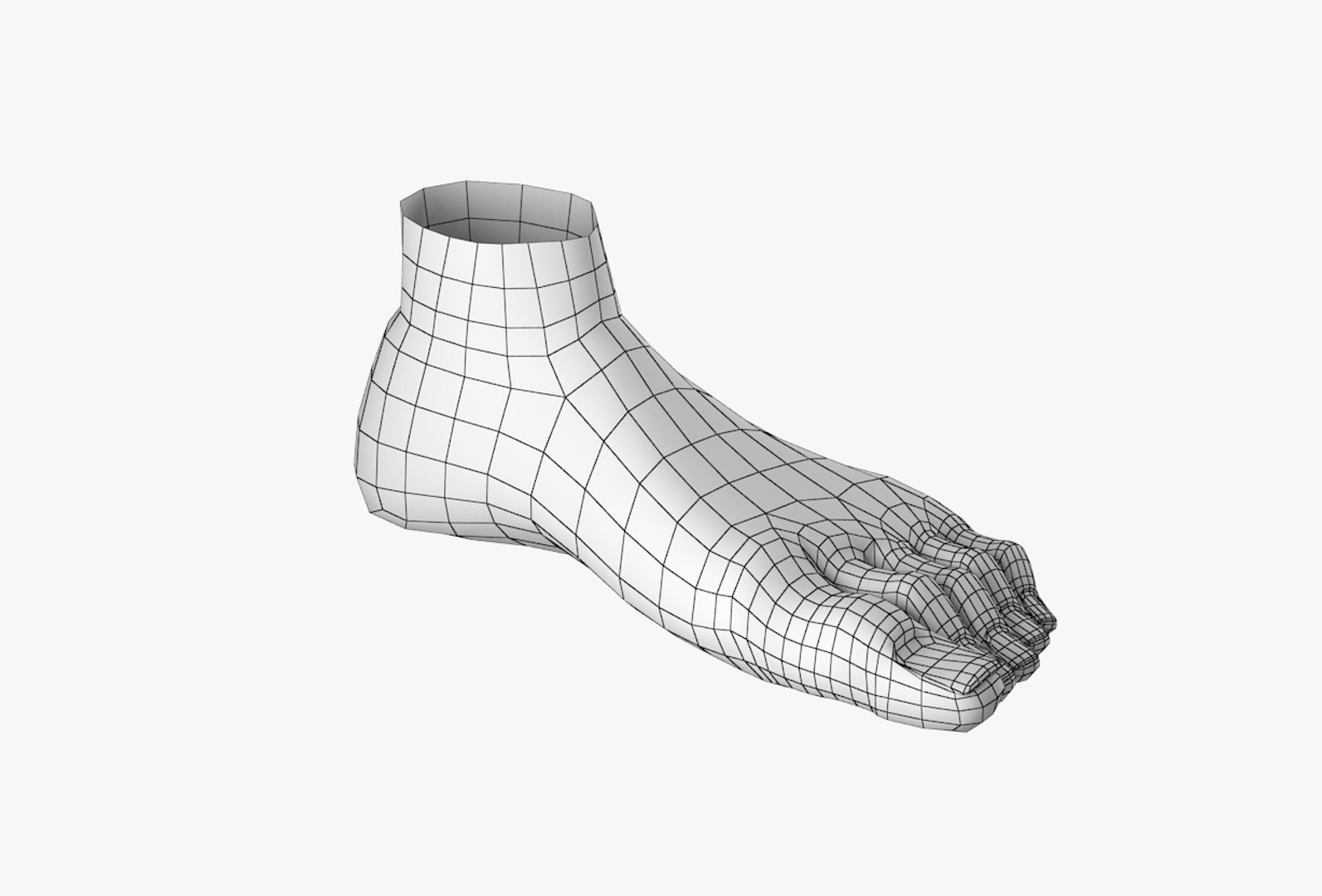3D Model Foot Cartoon Character Basemesh - TurboSquid 1335565
