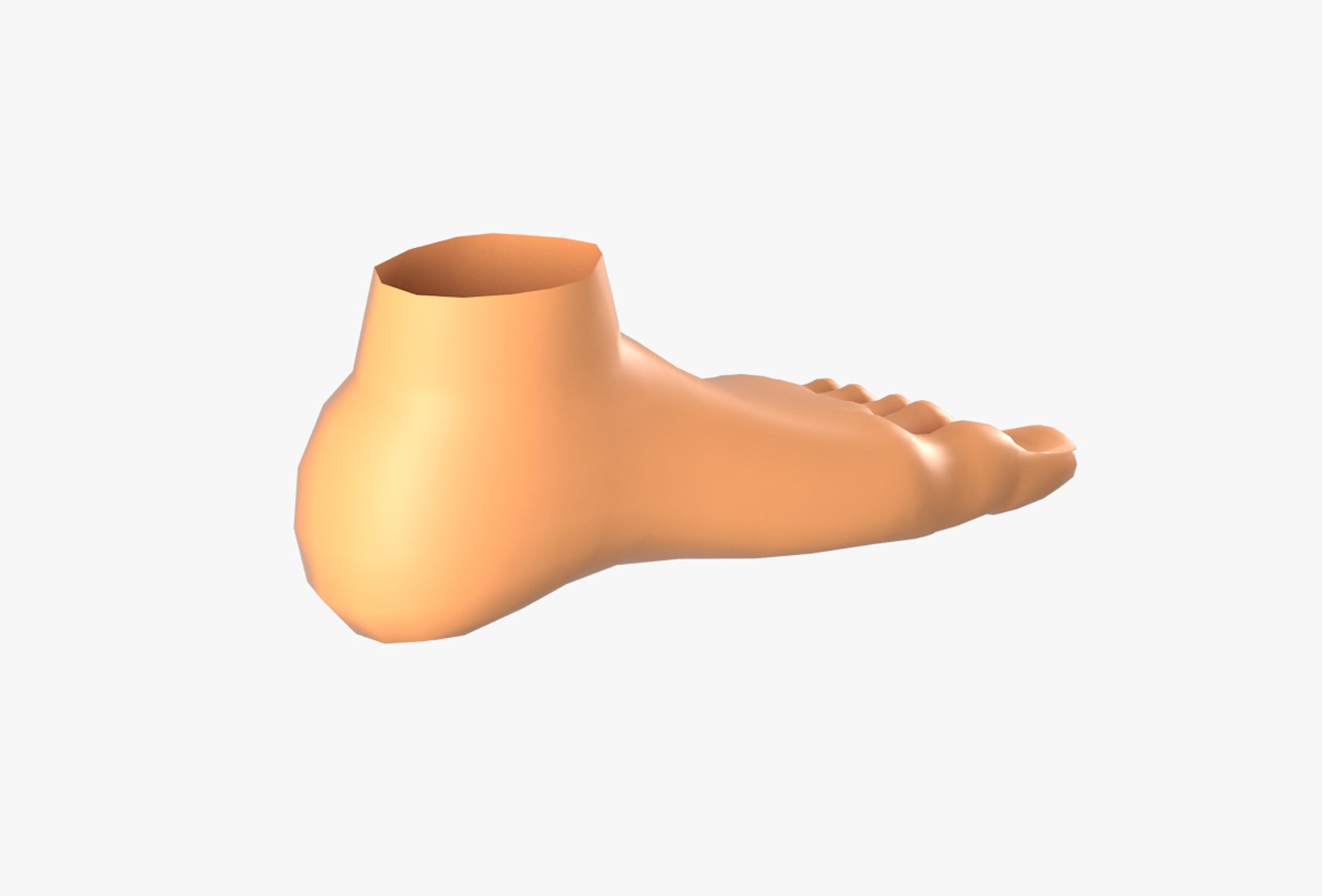 3D Model Foot Cartoon Character Basemesh - TurboSquid 1335565