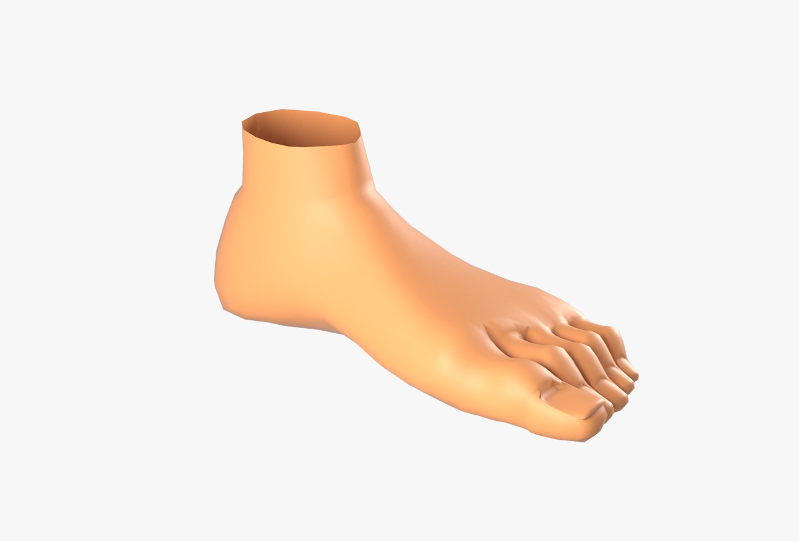 3D Model Foot Cartoon Character Basemesh - TurboSquid 1335565