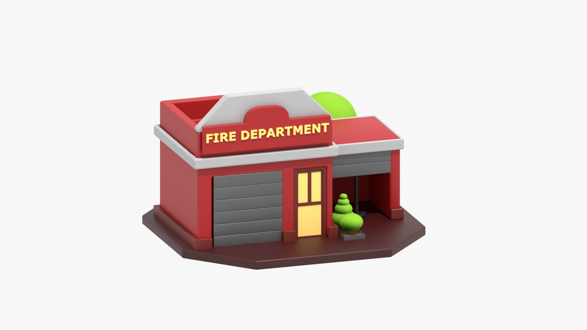 3D Fire Station 3D Illustration - TurboSquid 2235931
