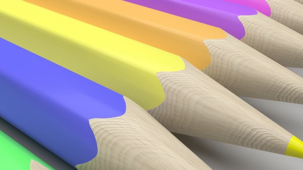 3D Colored Pencils Set - TurboSquid 1717115