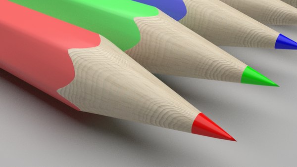 3D Colored Pencils Set - TurboSquid 1717115