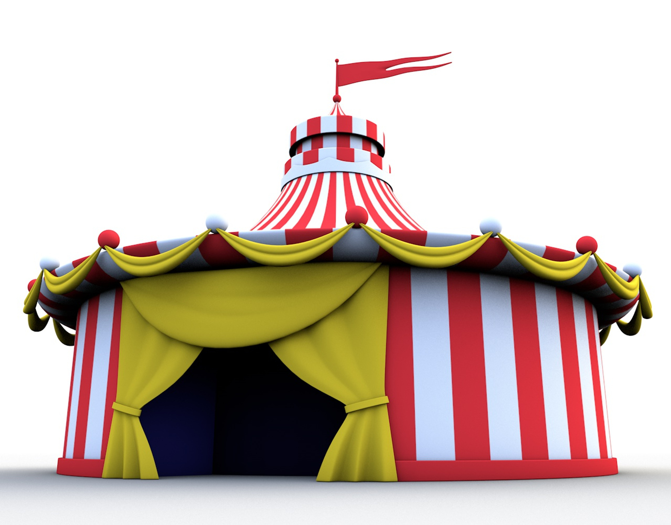 3D cartoon circus tent - TurboSquid 1377469
