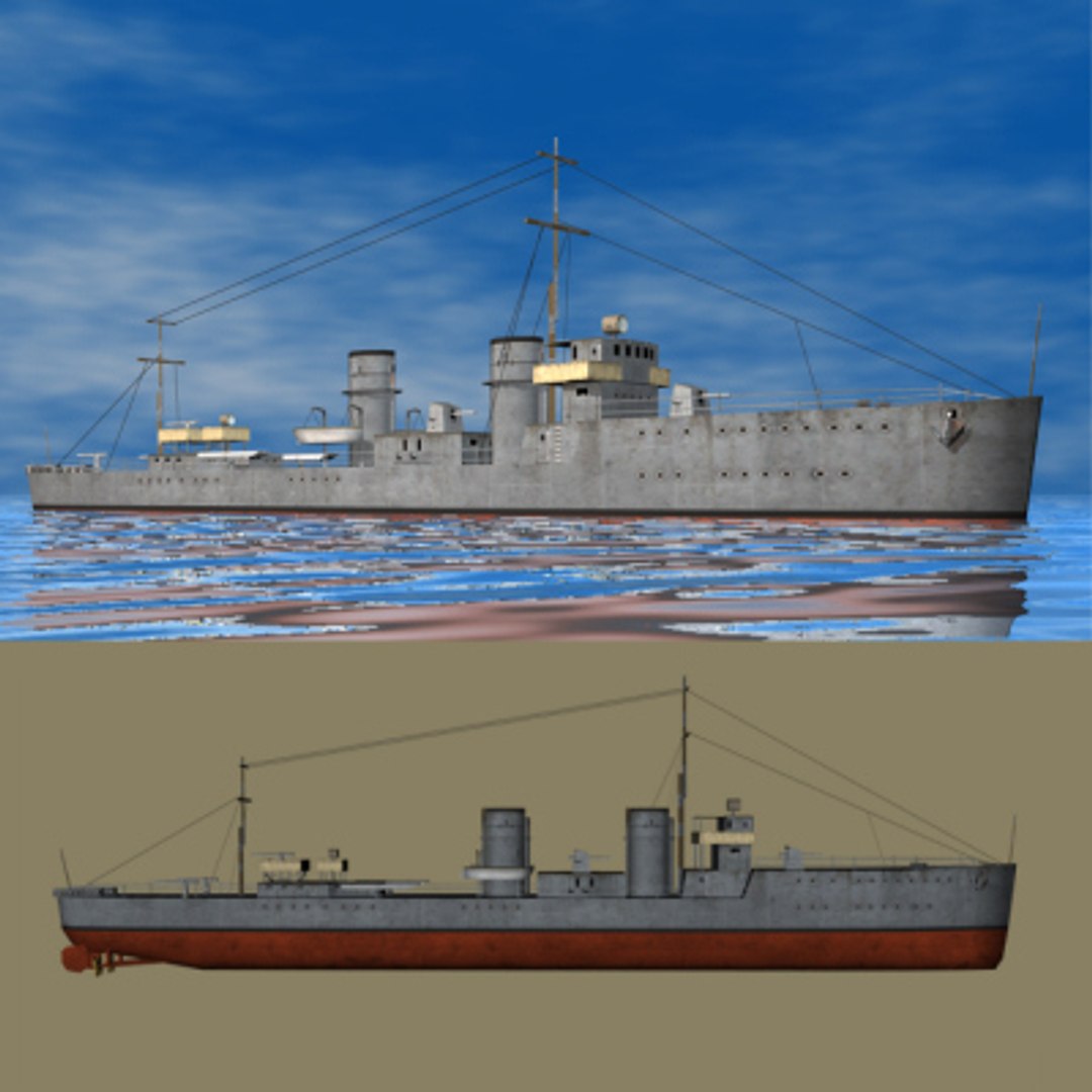 Ww1 Destroyer S Class 3d 3ds