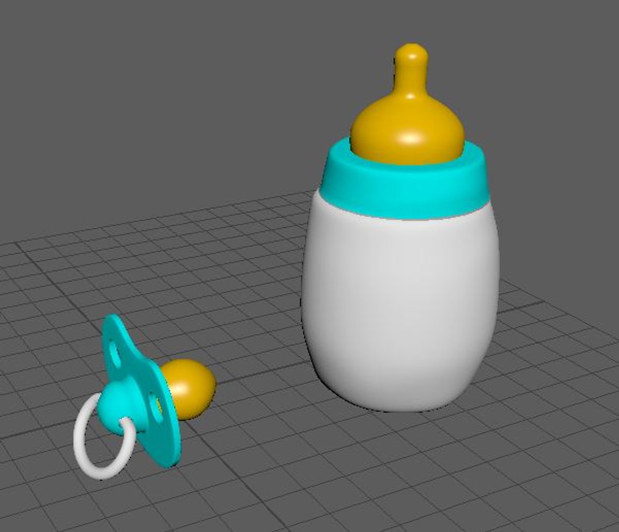 3D Baby Bottle Pacifier - TurboSquid 1292121